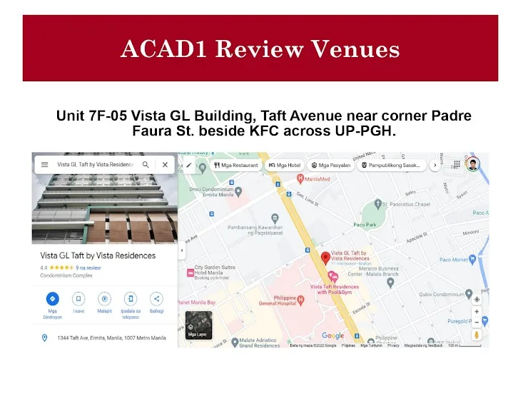 Taft Main – ACAD1 Review Center